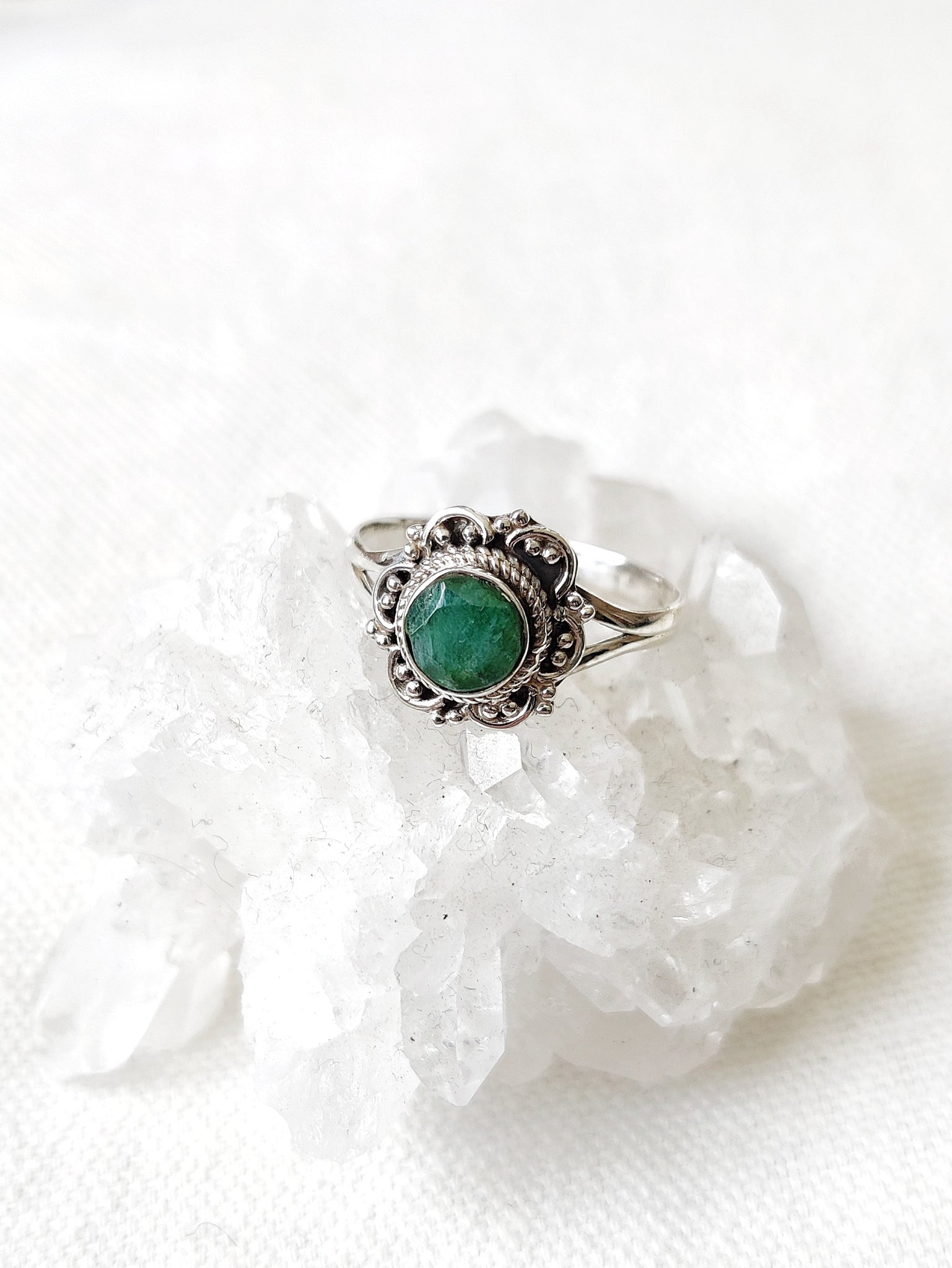 Sterling Silver Floral Gemstone Rings | The Third Eye | New Zealand ...