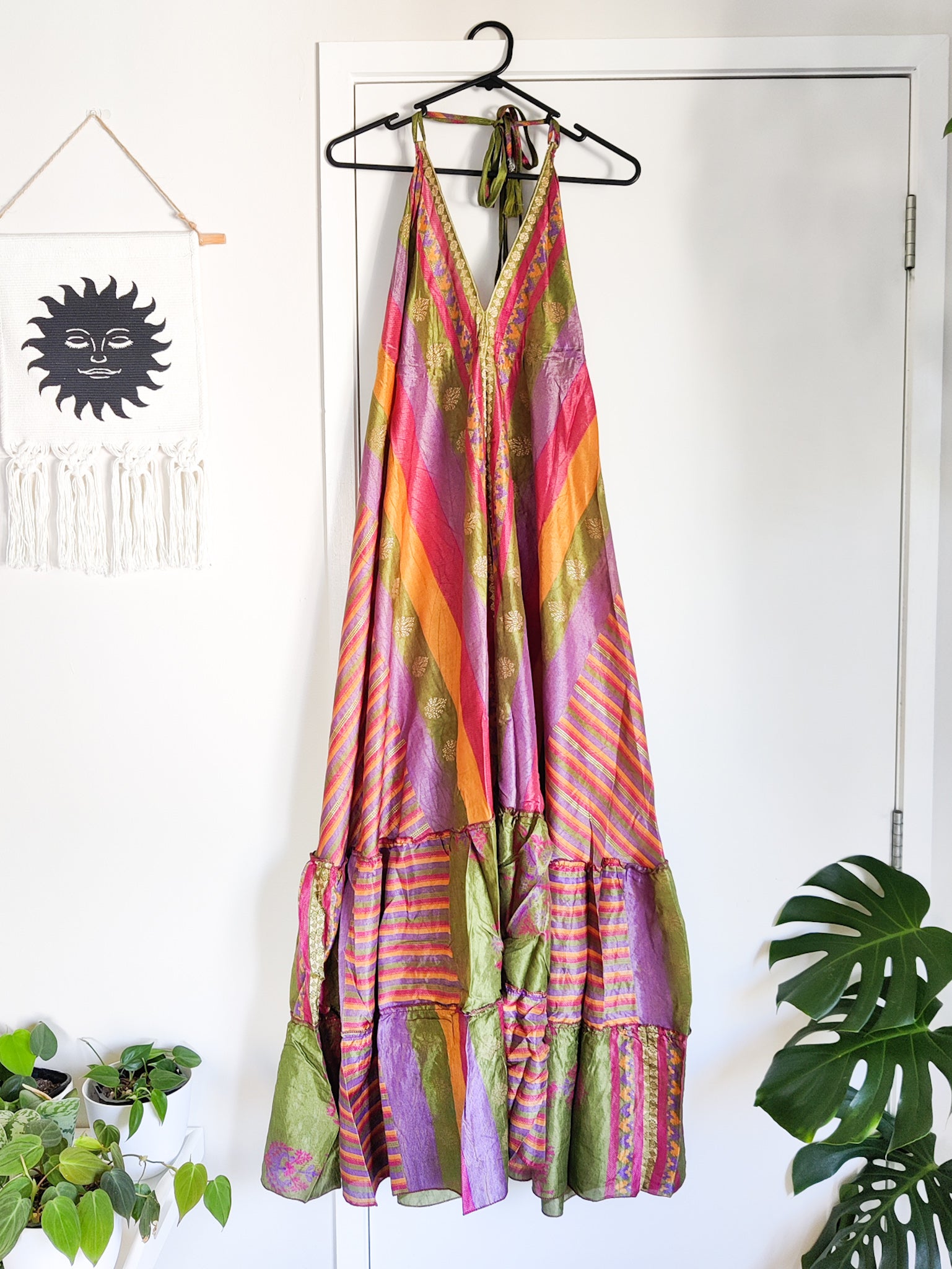 Recycled Silk Sari Long Una Dress – TheThirdEyeNZ