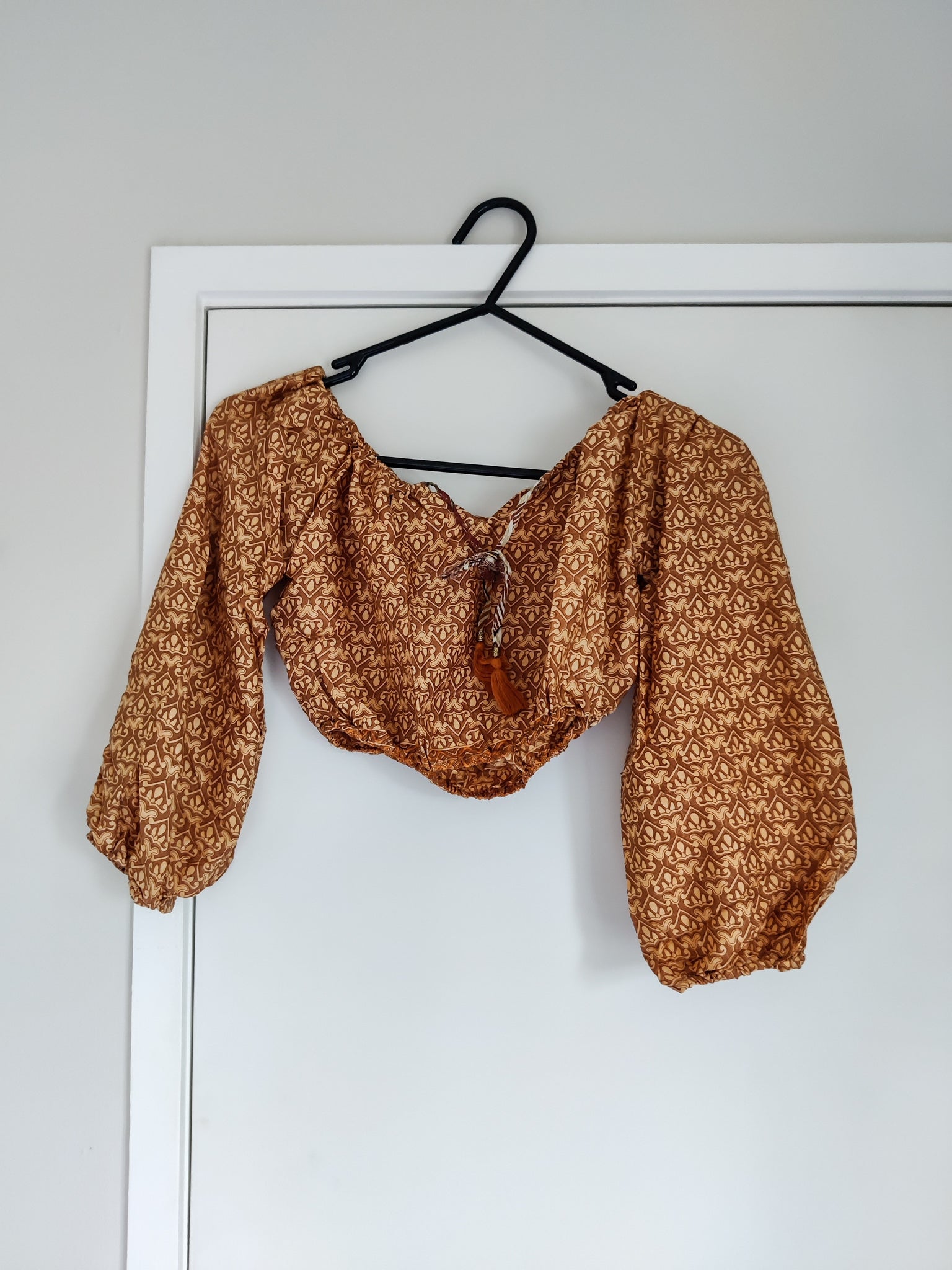 Silk Sari Crop Top - #2 – TheThirdEyeNZ